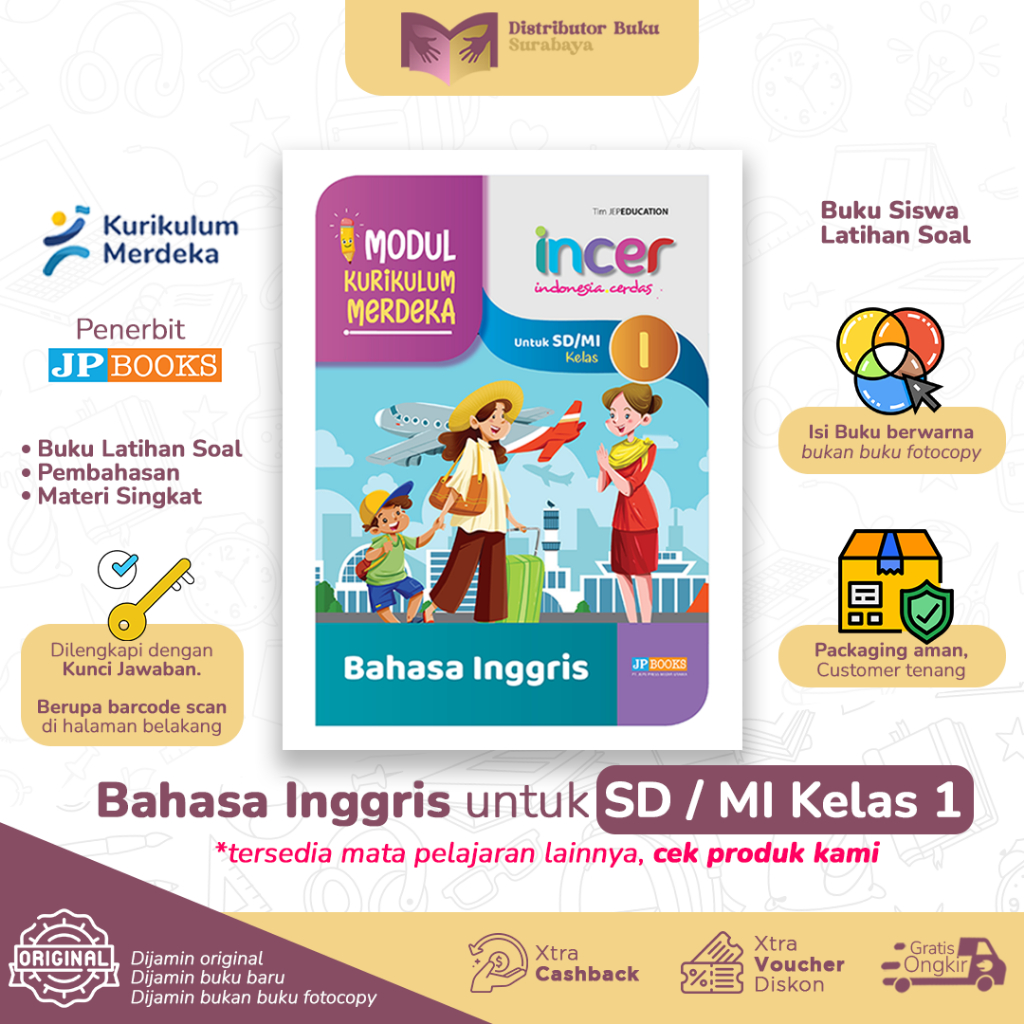 Jual Buku Soal Modul Incer Bahasa Inggris Kelas 1 Sd - Kurikulum ...