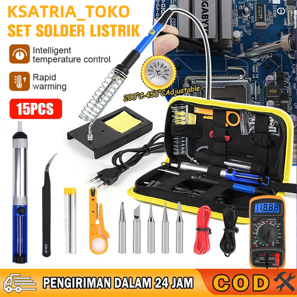 Jual Set Solder Listrik Lengkap dengan Multimeter Iron Tool Kit 220V ...