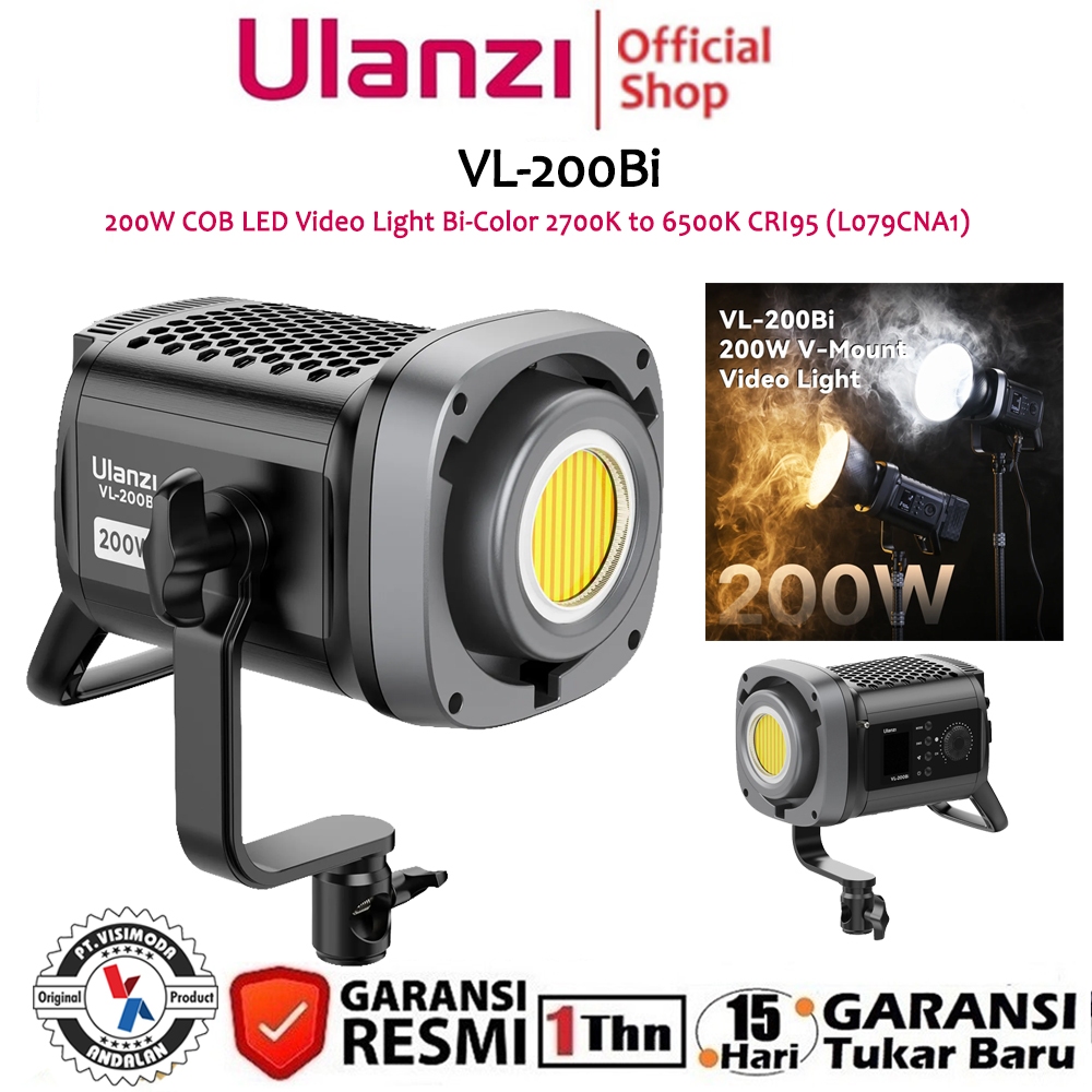 Jual Ulanzi VL-200Bi 200W Spotlight COB LED Video Light (L079CNA1 ...