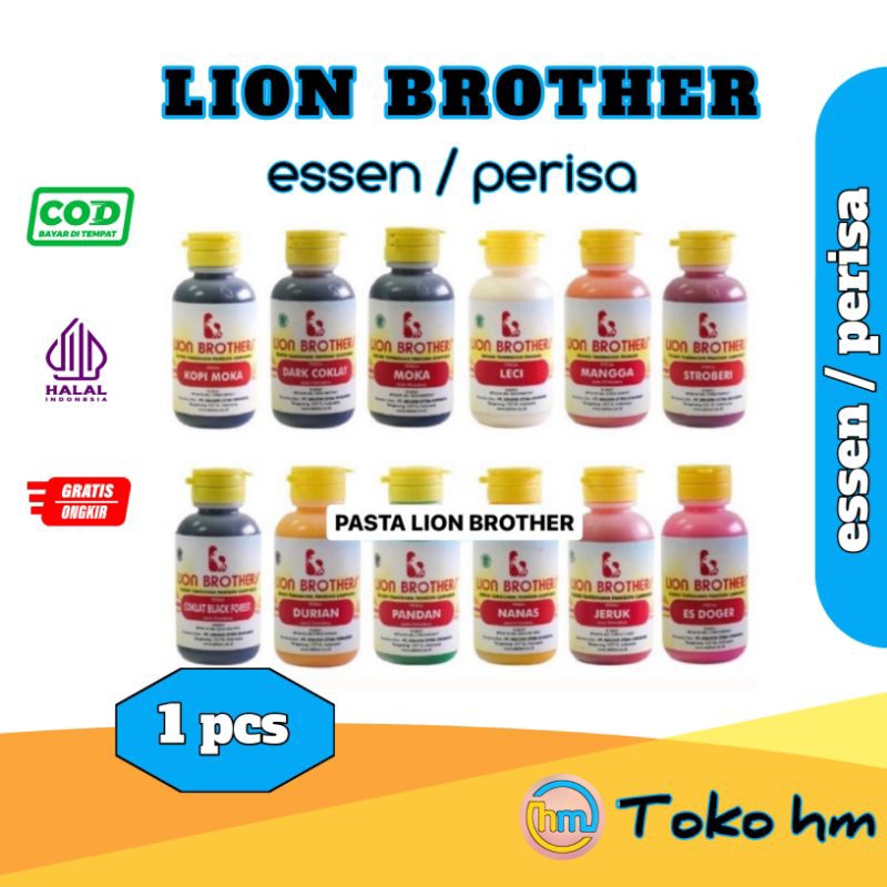 Jual Essen lion brother / perisa aneka rasa dan warna botol 55 g ...