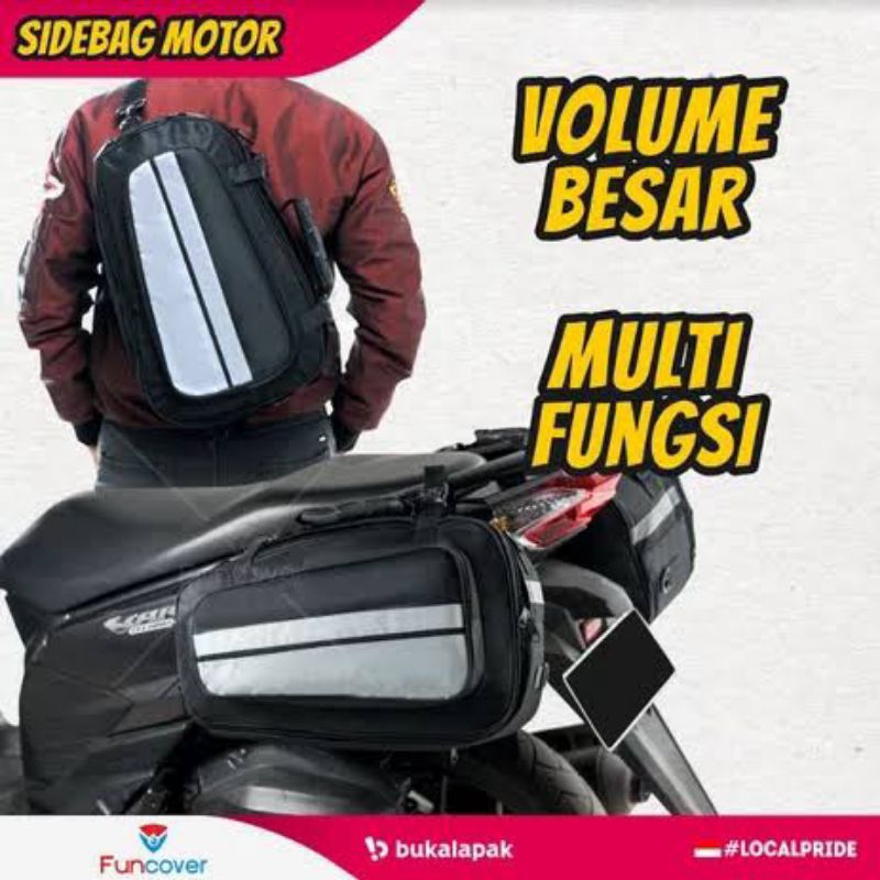 Jual Side bag motor Tas touring motor kapasitas 40 liter waterproof ...