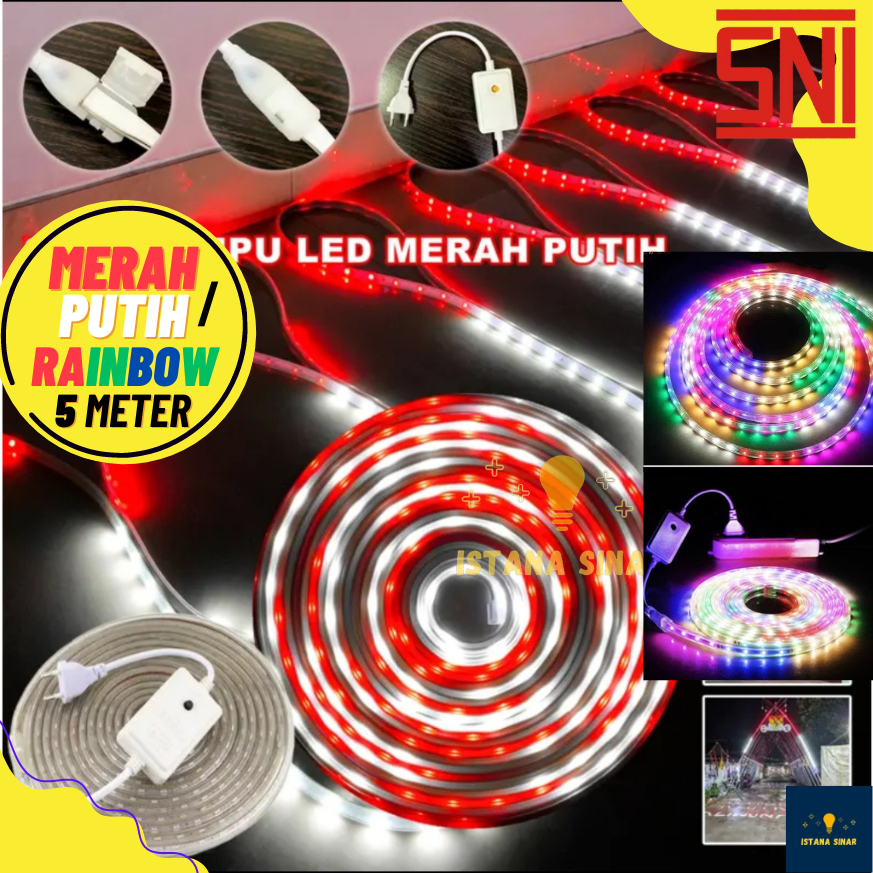 Jual Lampu LED STRIP 10 meter lampu Selang Hias Outdoor Warna Warni ...