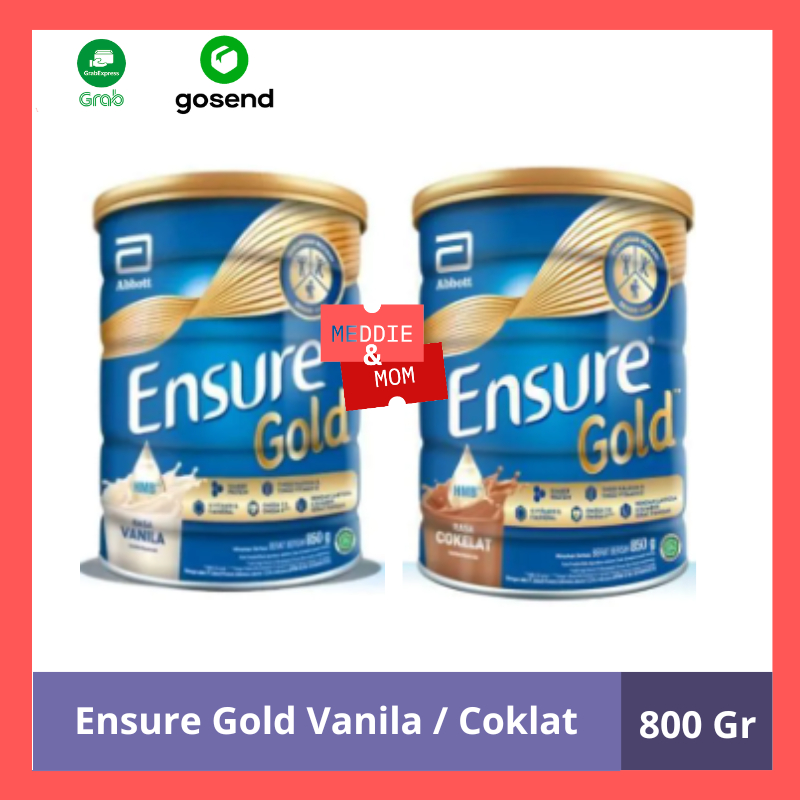 Jual ENSURE GOLD VANILA 800 GR / ENSURE GOLD COKLAT 850 GR | Shopee ...