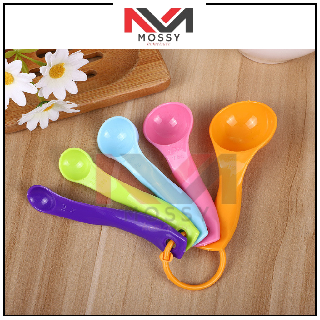 Jual MOSSY Sendok Takar Set 5 in 1 Warna Warni Ukuran Kue Air Bumbu ...