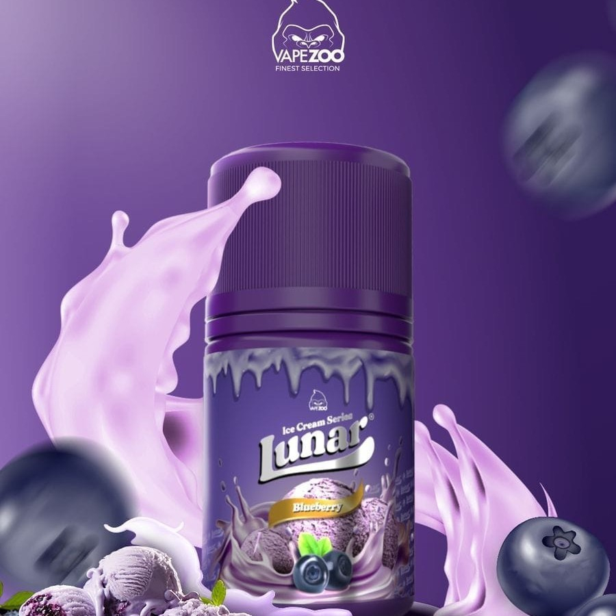 Jual Lunar Ice Cream 60ml Freebase 3mg 6mg Blueberry Ice Cream Creamy ...