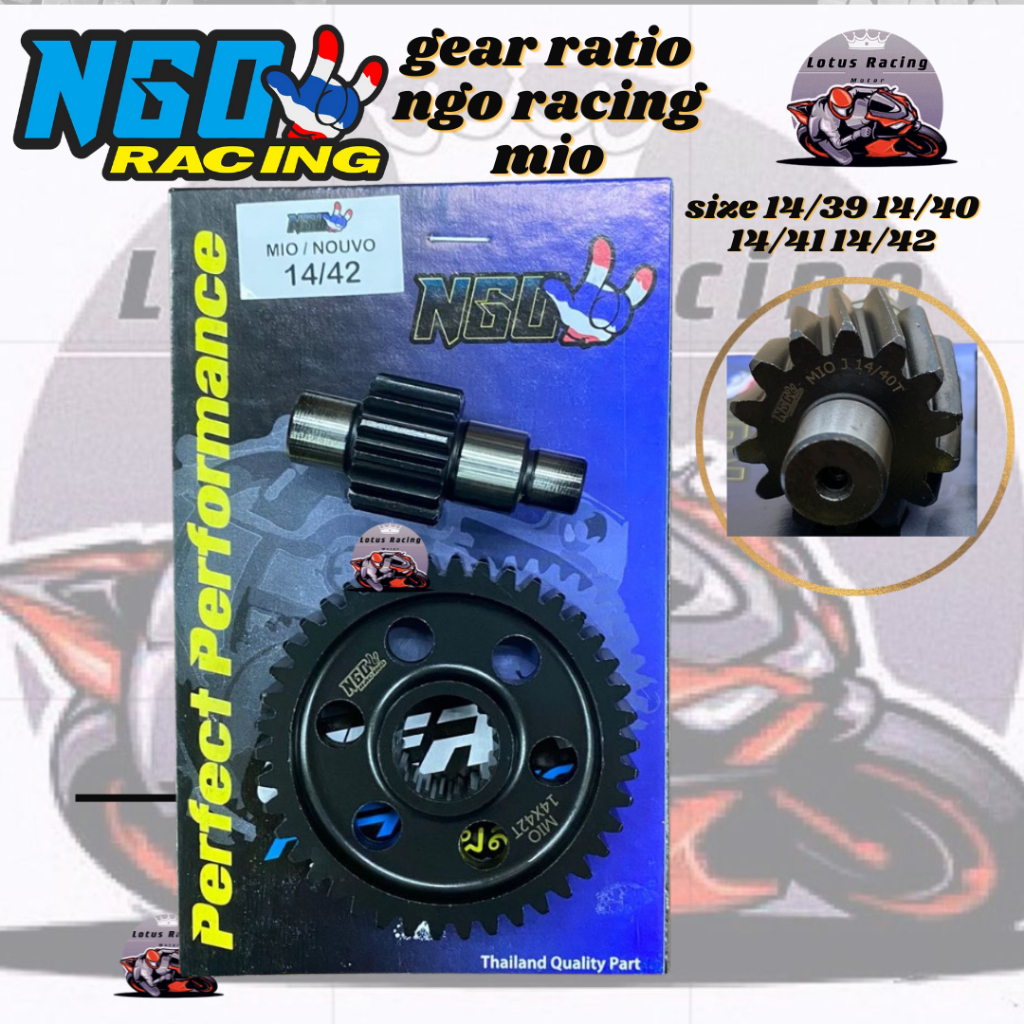 Jual gigi rasio ngo racing mio sporty fino karbu nouvo gigi rasio gear ...