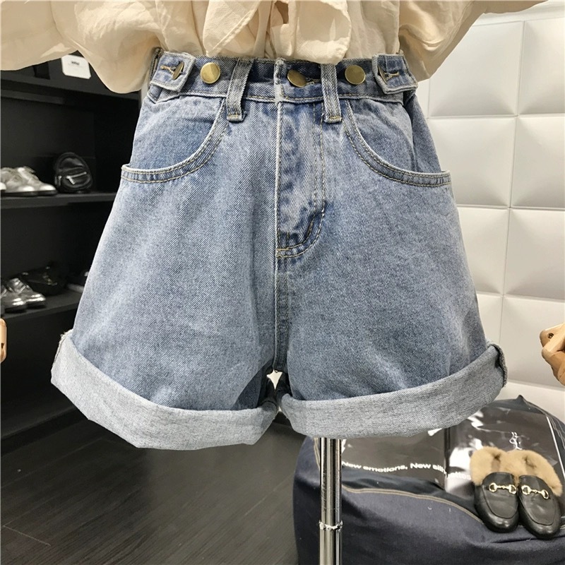 Jual Celana pendek jeans wanita hot pants HW korean style stretch Short pants denim seksi warna ...