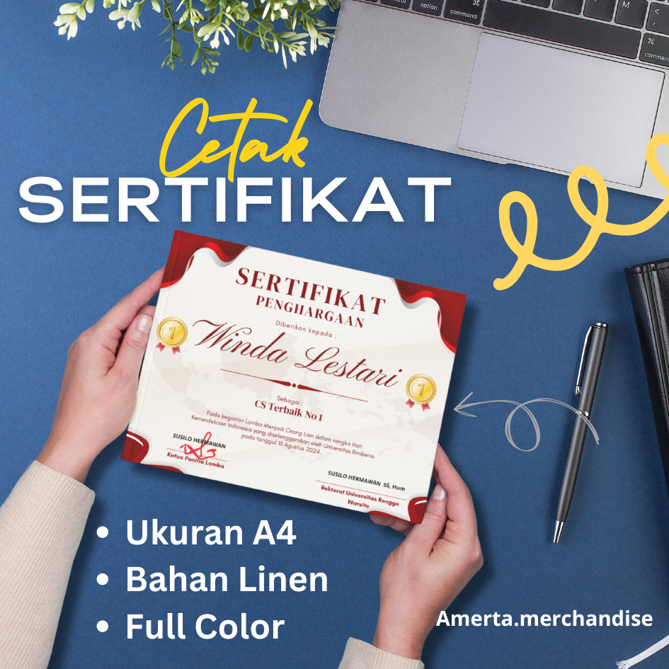 Jual SERTIFIKAT CUSTOM - PIAGAM PENGHARGAAN - FULL COLOR | Shopee Indonesia