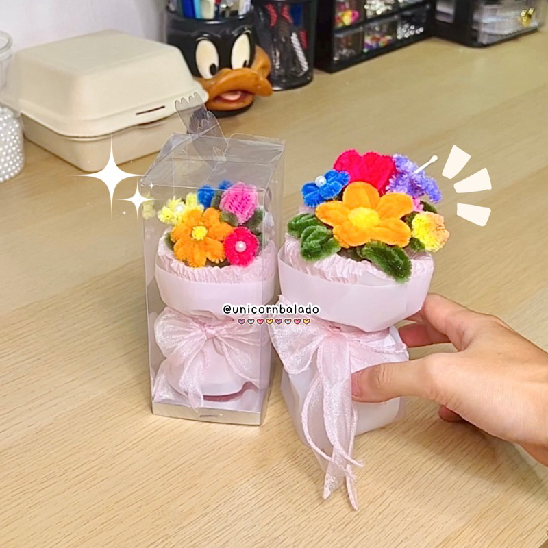 Jual Buket Bunga Kawat Bulu Bulat (Round Bouquet) | Shopee Indonesia