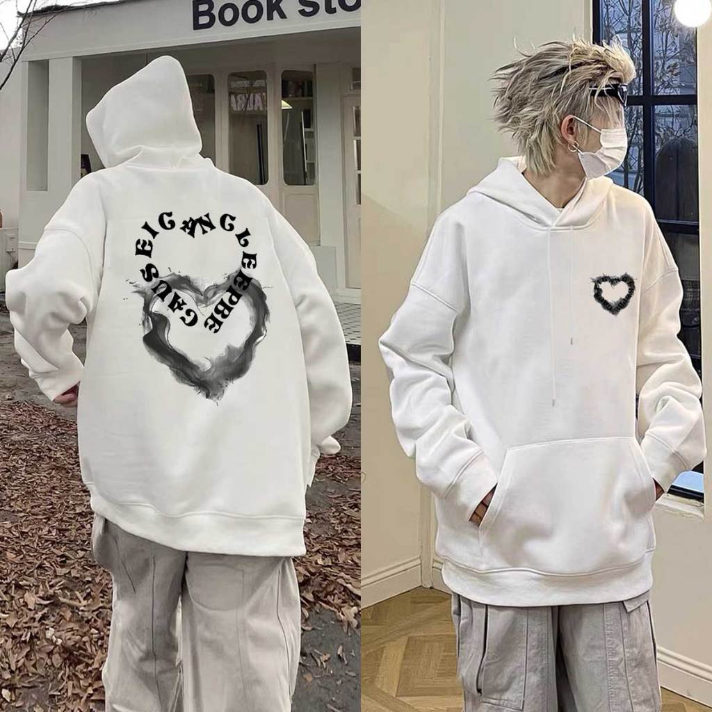 Jual NASA IDOL Jaket Sweater Hoodie Boxy Pria Oversize Putih Lengan ...