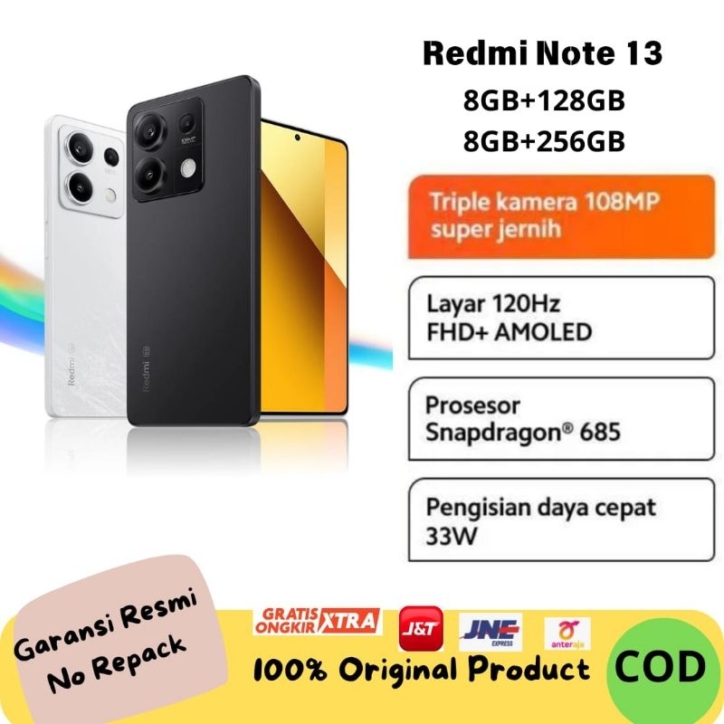 Jual Xiaomi Redmi Note 13 8/256GB Garansi Resmi Segel Original No ...