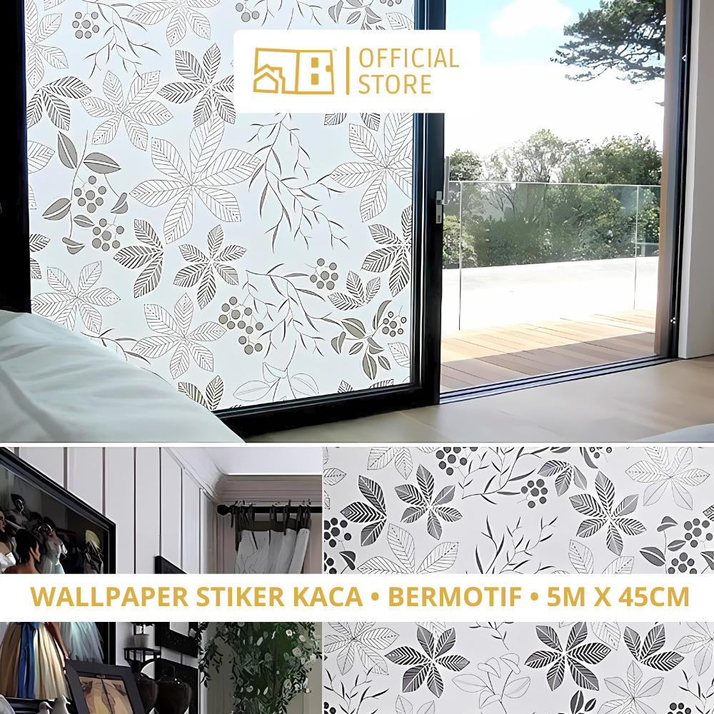 Jual [28 Motif] Wallpaper Sticker Kaca/Jendela 5m x 45cm Melindungi ...