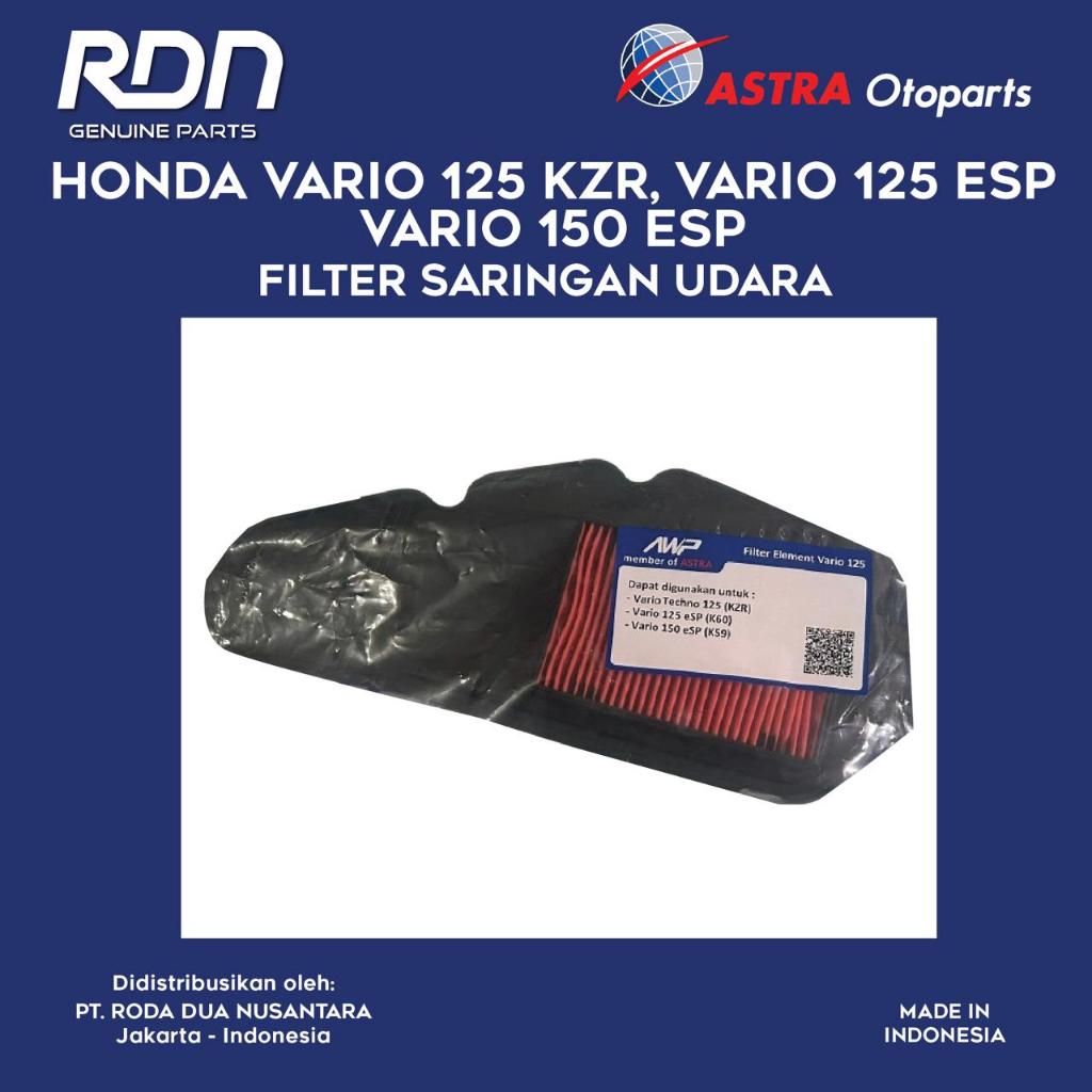 Jual Filter Saringan Udara Vario 125 KZR 125/150 eSP Original Astra ...