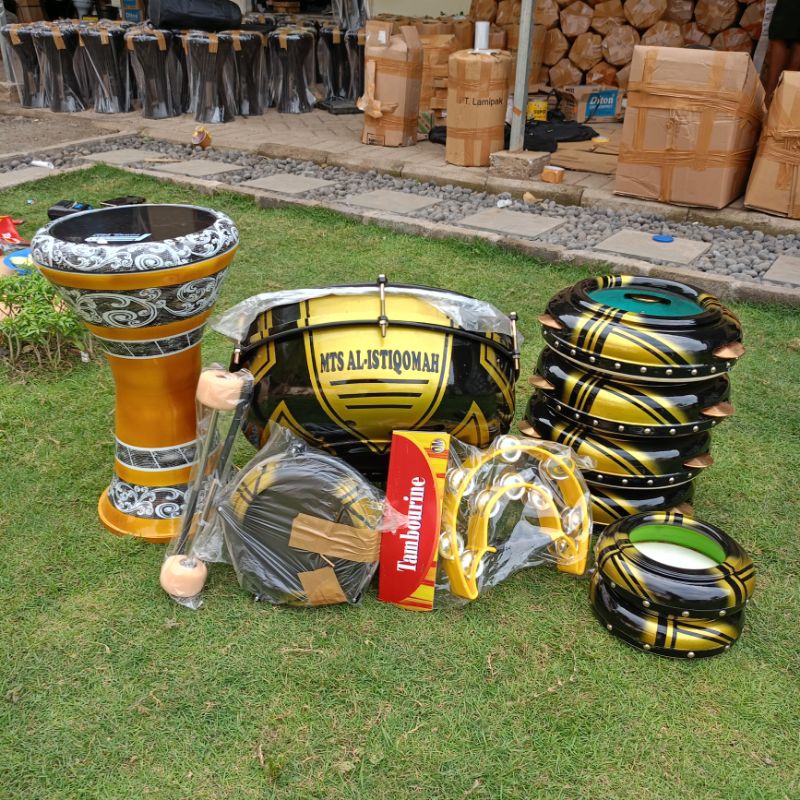 Jual ALAT HADROH 1 SET LENGKAP FULSET BISA REQUEST NAMA/LOGO | Shopee ...