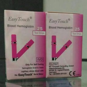 Jual AWAS ADA STRIP HB EASYTOUCH TEST HEMOGLOBIN REFILL EASY TOUCH ISI ...