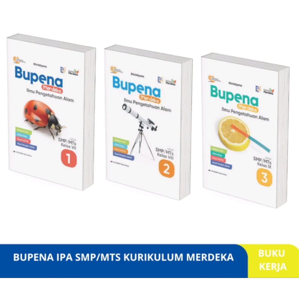 Jual ORI harga satuan buku teks BUPENA IPA kurikulum merdeka untuk SMP/Mts kelas 7,8,9 penerbit ...