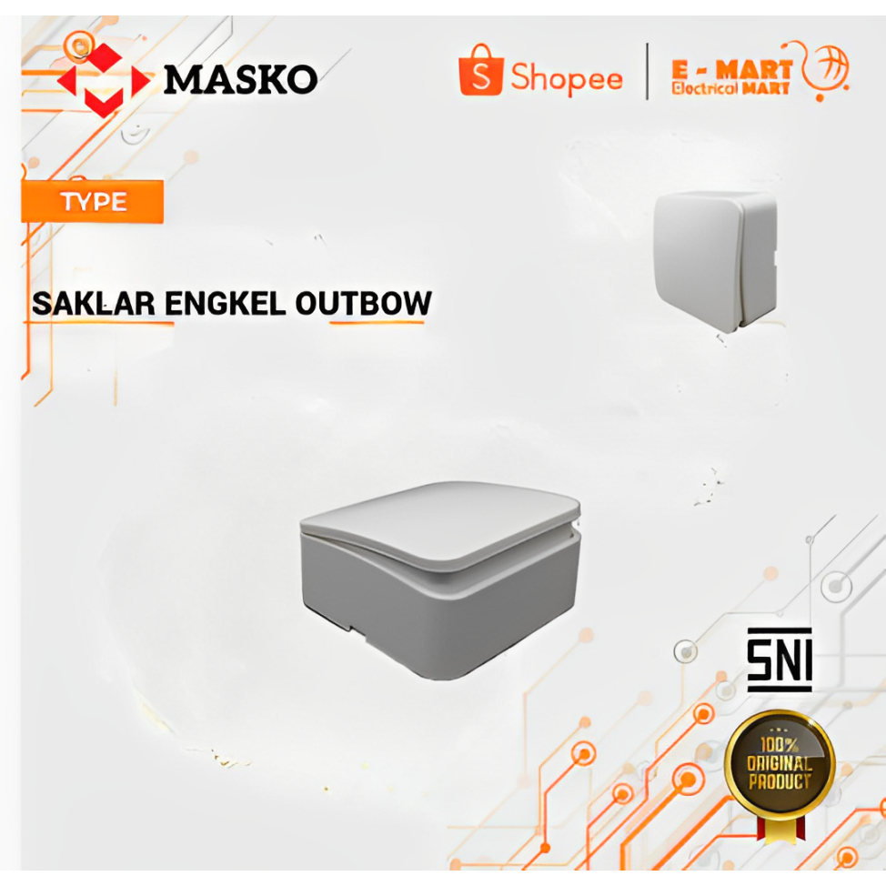 Jual MASKO Saklar ENGKEL SERI OUTBOW Putih Tempel Tembok SNI | Shopee ...
