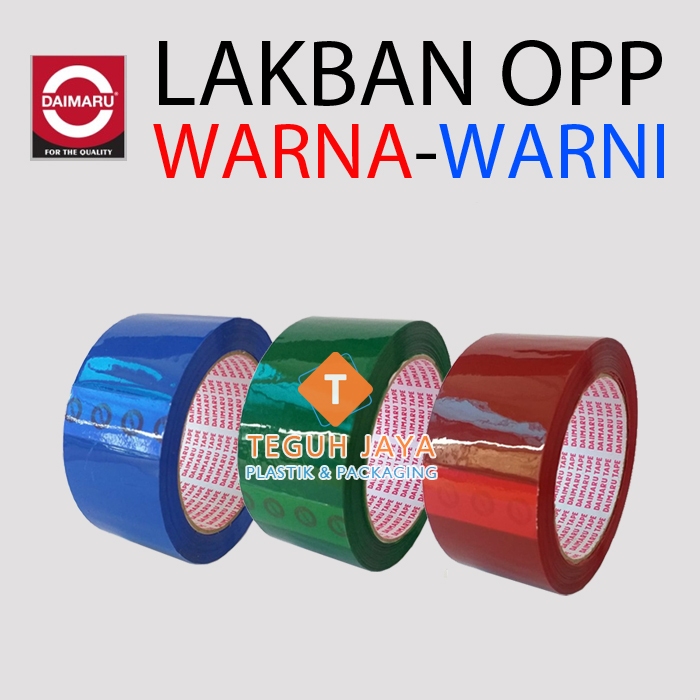 Jual Lakban Isolasi Selotip OPP Merk Daimaru 48 mm Merah Hijau Biru | Shopee Indonesia