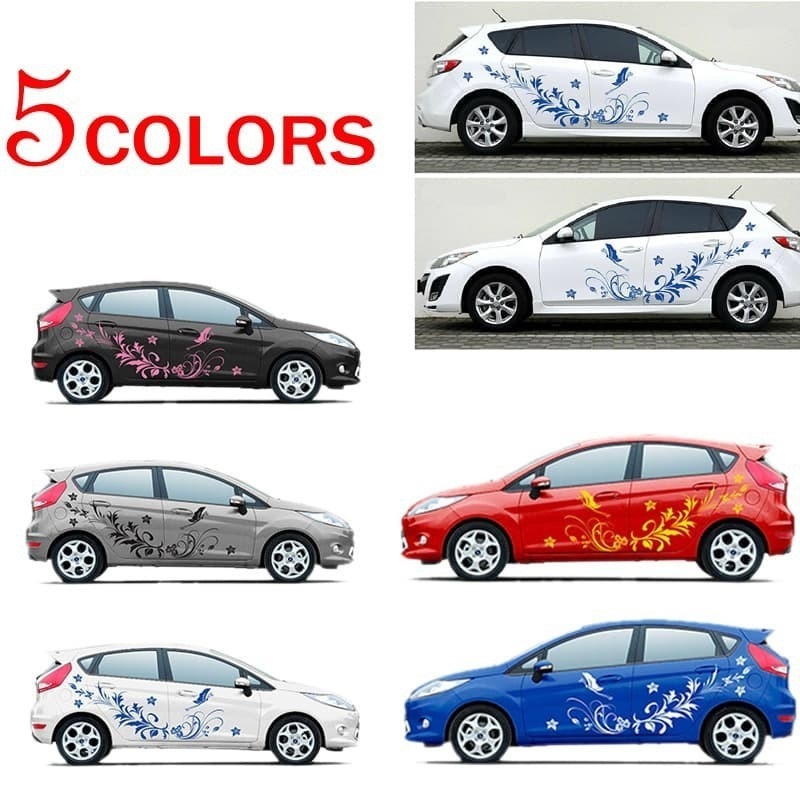 Jual BEE. CUTTING STICKER MOBIL FLOWER STIKER BODY MOBIL BUNGA CANTIK ...