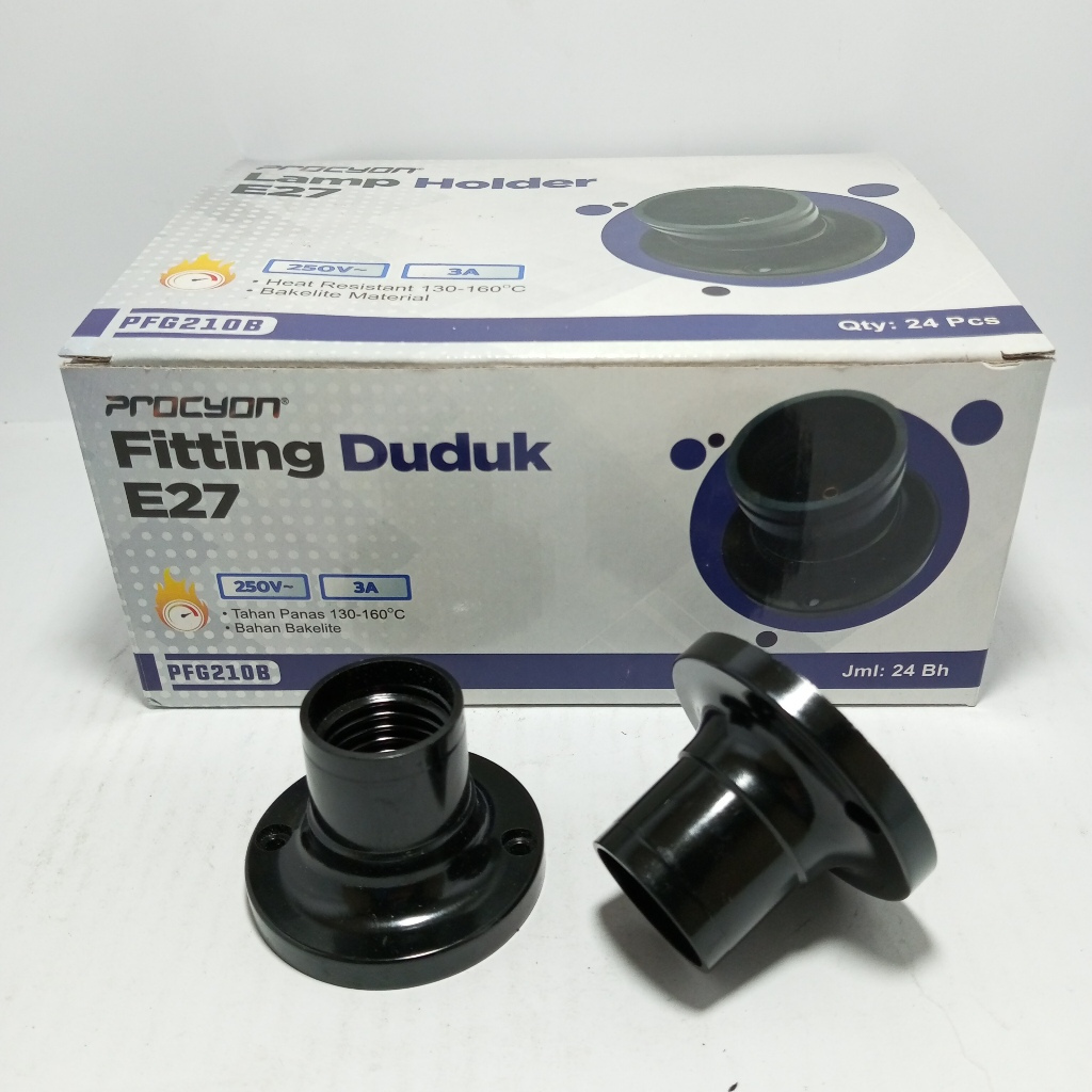 Jual Procyon Fitting Duduk E27 Fitting Plafon Bakelite PFG210B Model ...