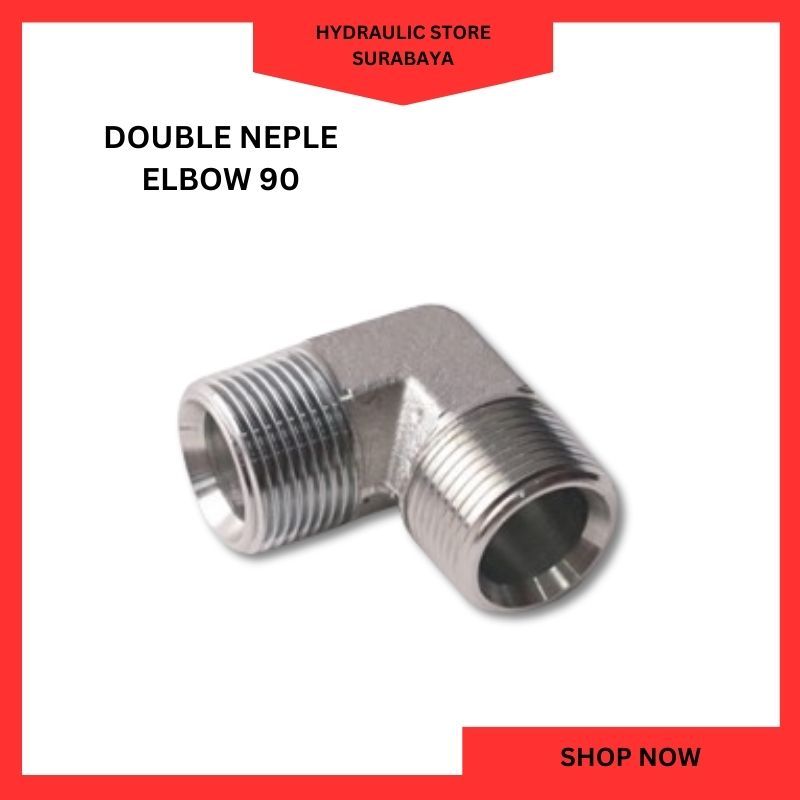 Jual DOUBLE NEPLE ELBOW 90° 1/2 INCH NPT-NPT (MB-MB) | Shopee Indonesia