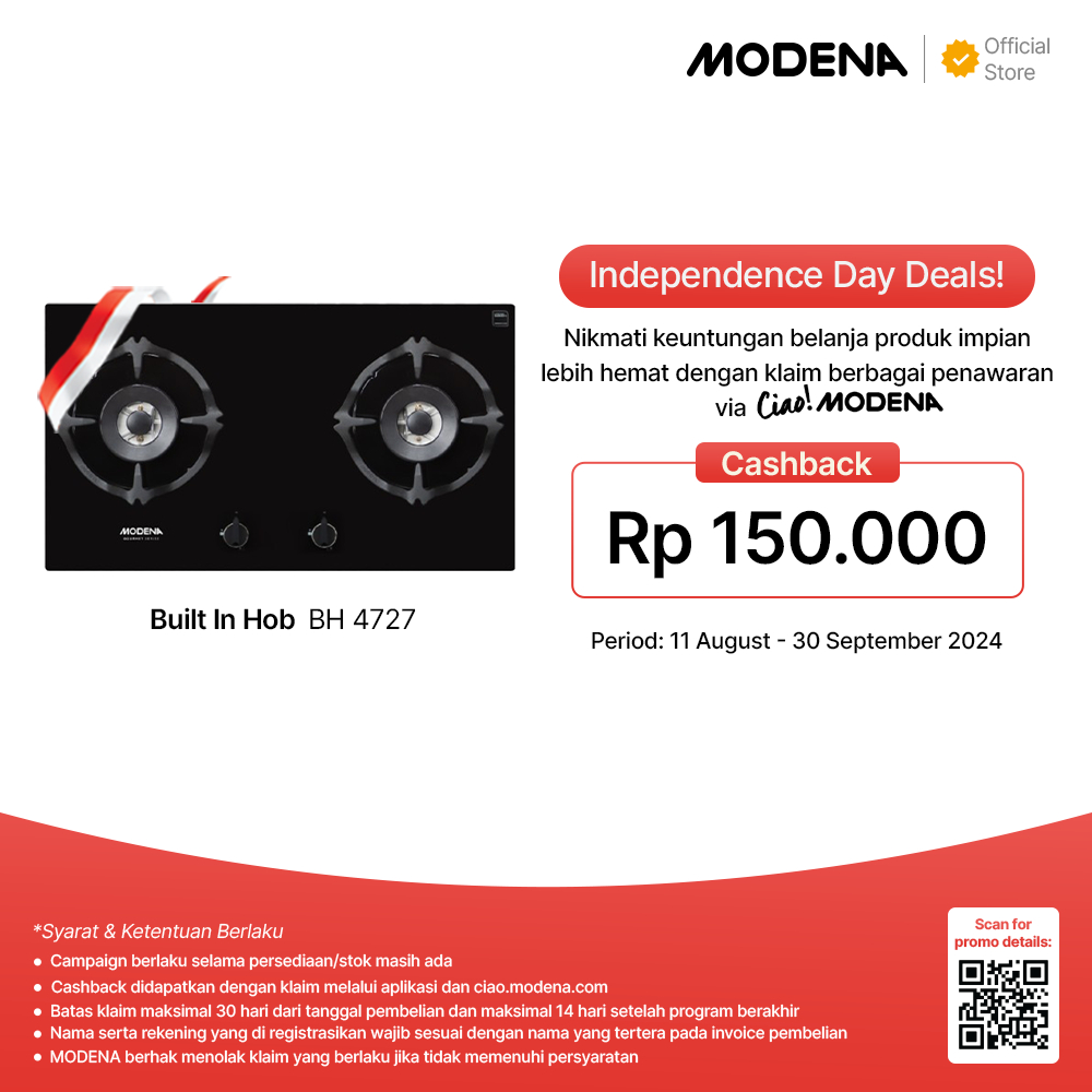 Jual MODENA Built-in Gas Hob - BH 4727 | Shopee Indonesia