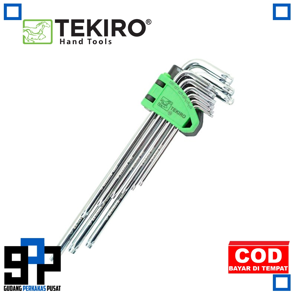 Jual Tekiro Kunci L bintang panjang tanpa lubang set 9pcs torx key 9 pcs Original | Shopee Indonesia