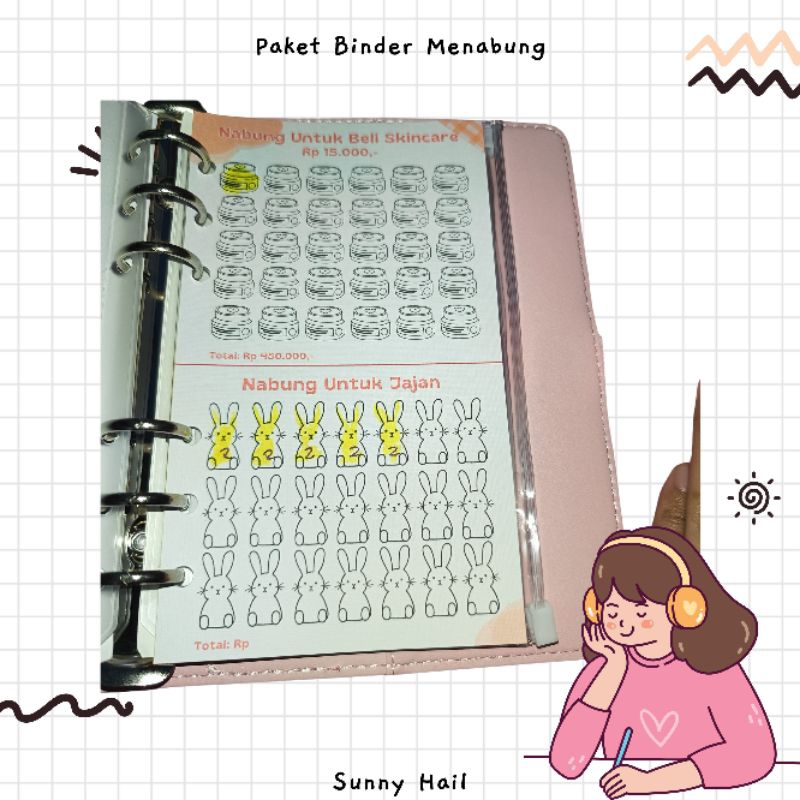 Jual Paket Binder Menabung | Binder Nabung Lucu Custom | Shopee Indonesia