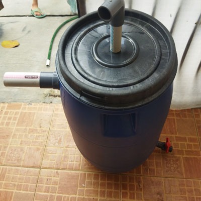 Jual tong filter kolam koi uk 80 liter 1 output | Shopee Indonesia