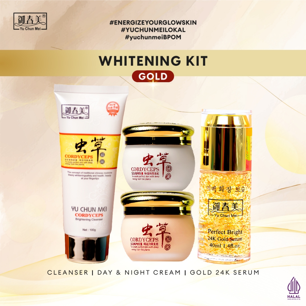 Jual [BPOM ORIGINAL LOKAL] YU CHUN MEI Cordyceps Whitening KIT Gold ...