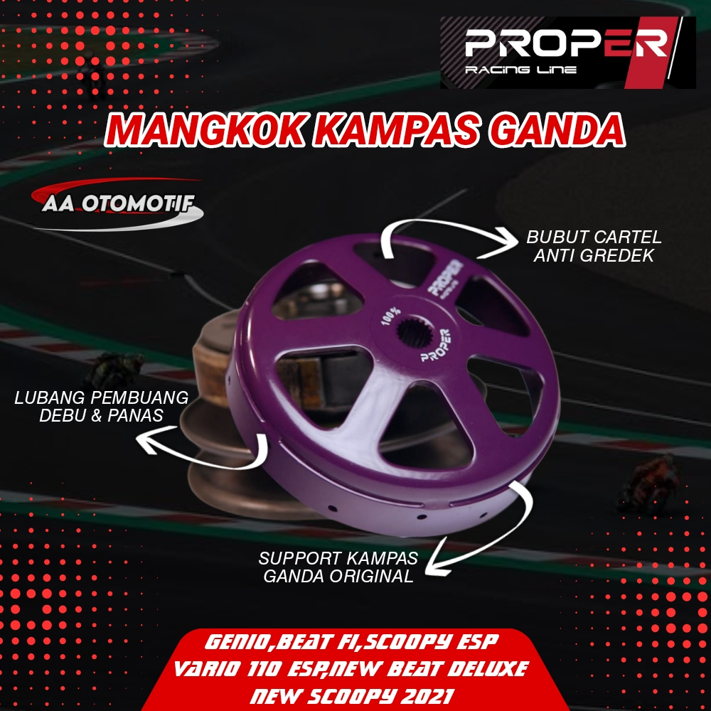 Jual PROPER RACING LINE MANGKOK KAMPAS GANDA BEAT SCOOPY SPACY GENIO ...