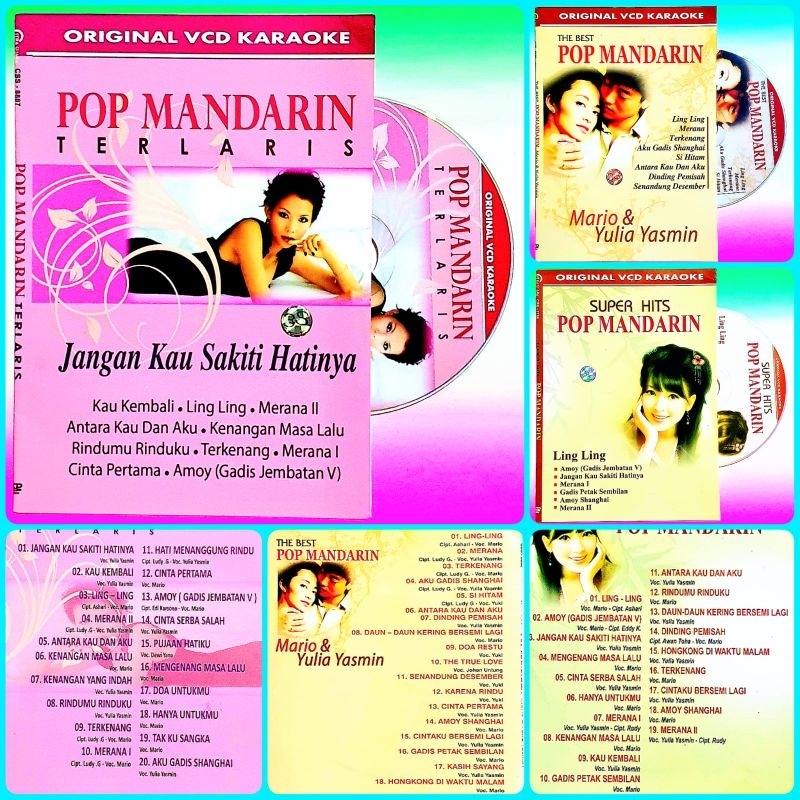 Jual ORIGINAL KASET ORIGINAL VCD LAGU KARAOKE TEMBANG KENANGAN MANDARIN INDONESIA-LAGU KARAOKE ...