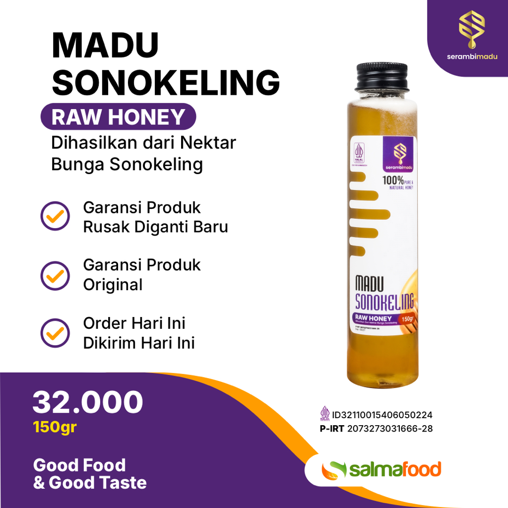 Jual Salmafood Madu Sonokeling Murni Raw Honey Serambimadu | Shopee ...