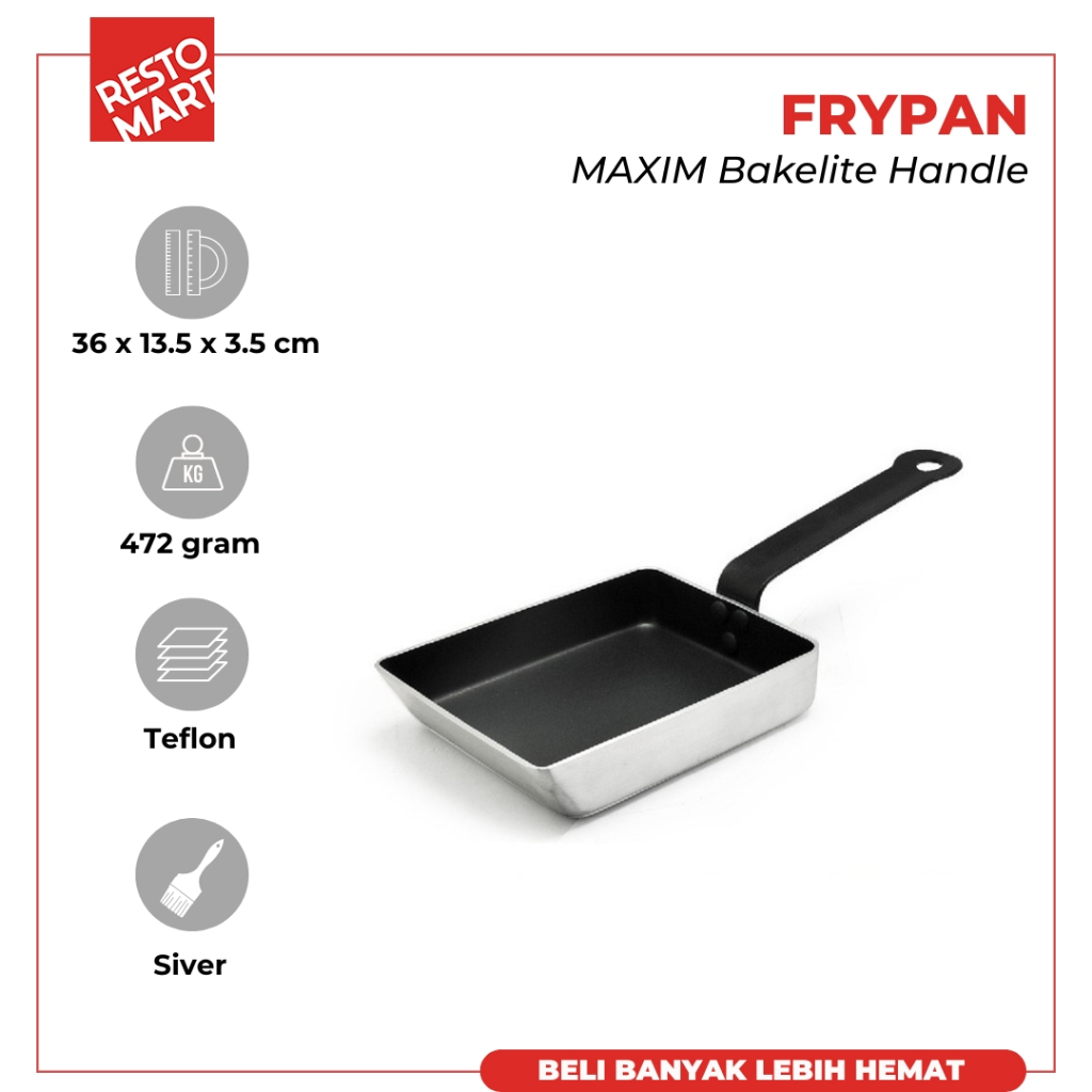 Jual Wajan Penggoreng Telur 18 cm / Egg Pan Maxim Pro 7" MAXIM Teflon ...