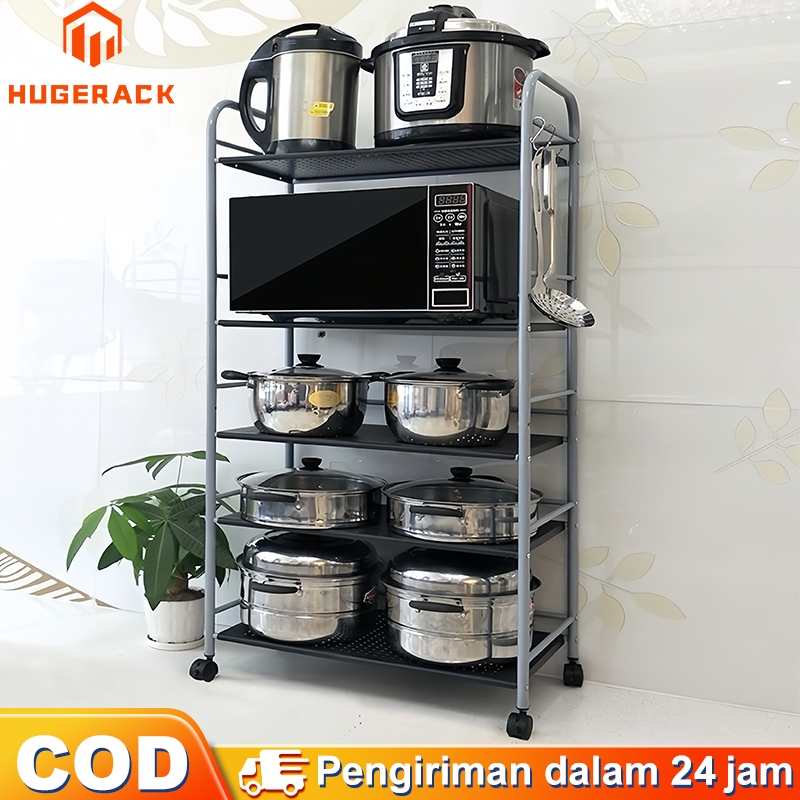 Jual Rak dapur stainless steel Rak Troli Susun Roda Rak Dapur Rak Ruang ...