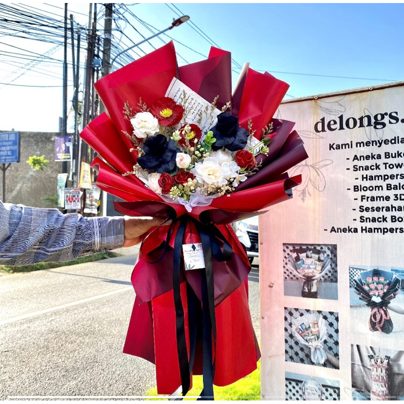 Jual Buket bunga artificial / buket bunga premium | Shopee Indonesia