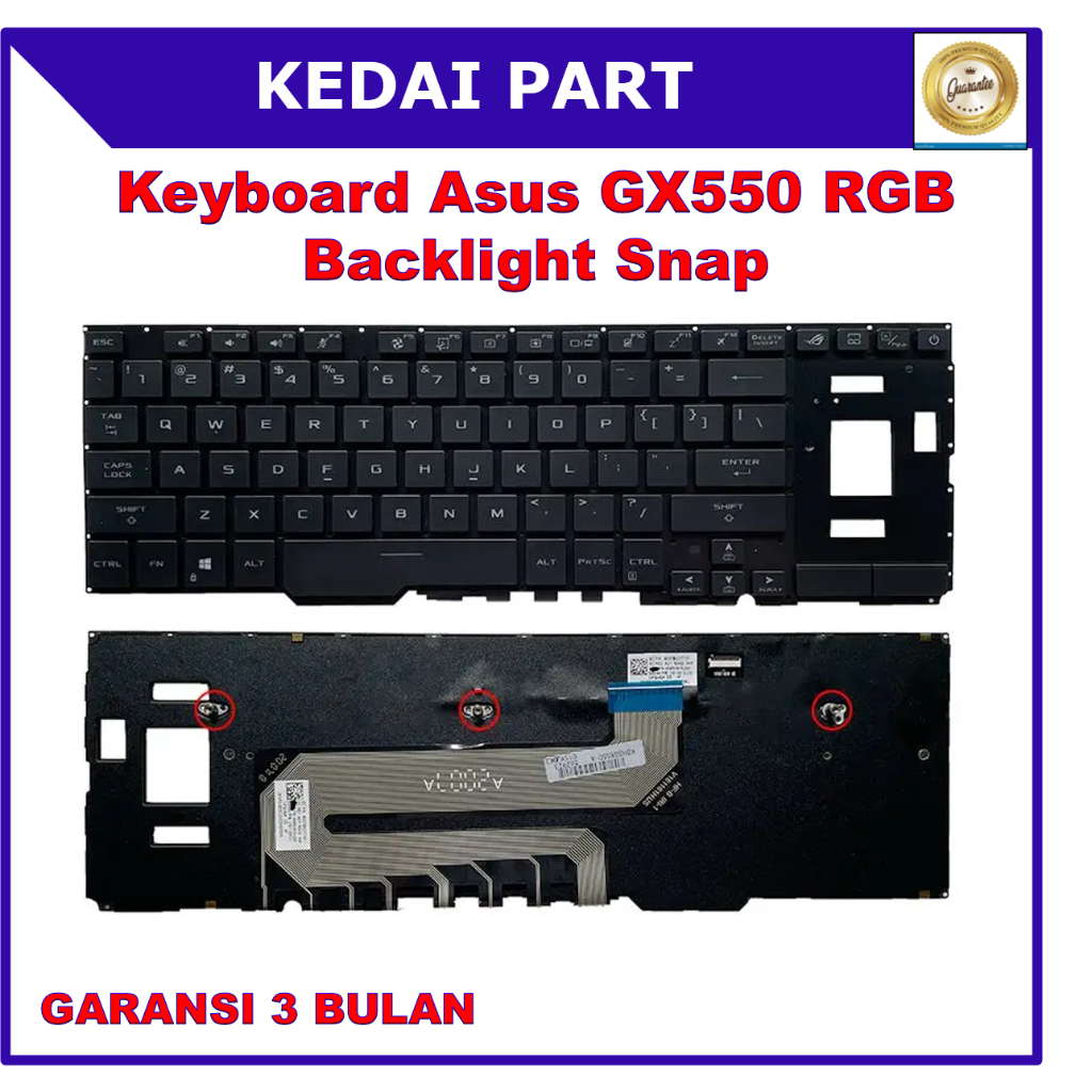 Jual Keyboard Asus ROG Zephyrus Duo 15 GX550 GX550L GX550LWS GX550LXS ...