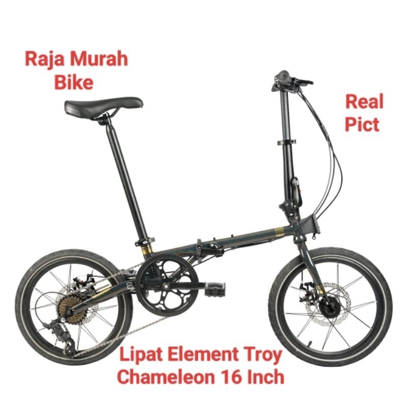 Jual Sepeda Lipat Element Troy 8 Sp Stripline Chameleon 16 Inch Sepeda ...