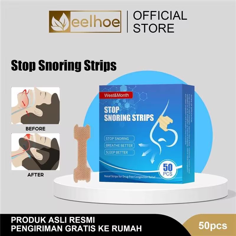 Jual West&Month Stop Snoring Strips 50pcs Nasal Dilation Tape/Breathe ...