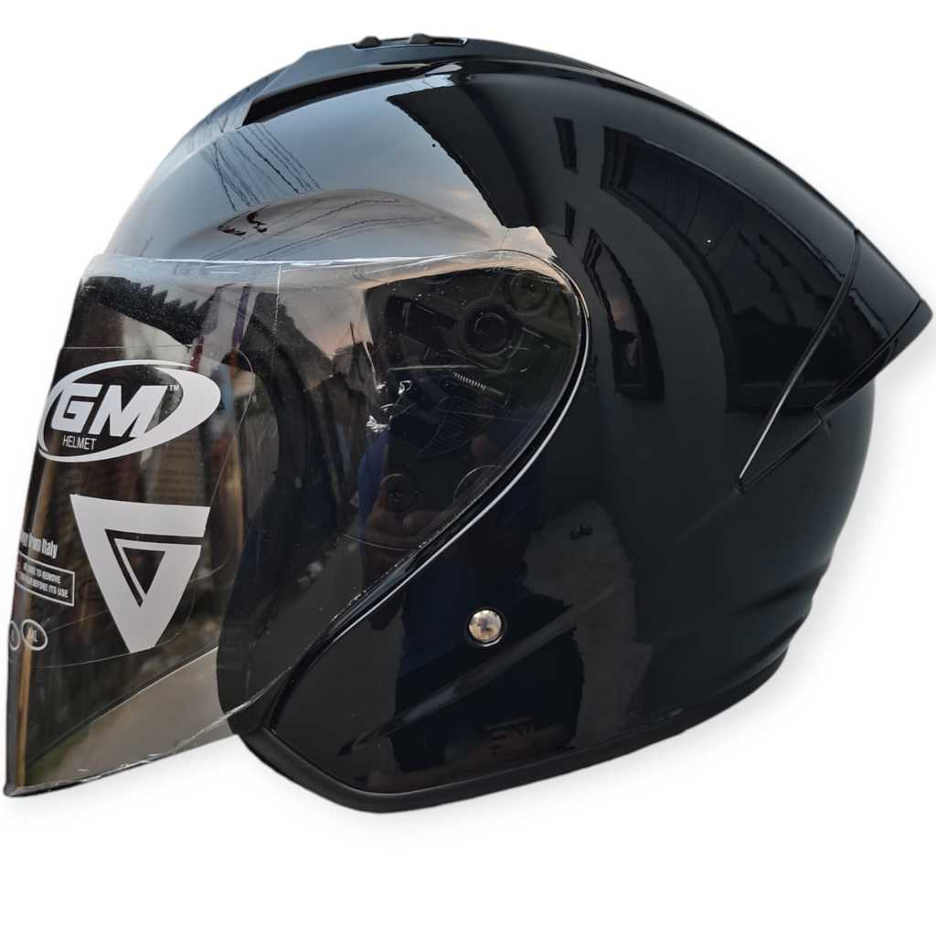 Jual Helm GM G1 solid BLACK GLOSS -M | Shopee Indonesia