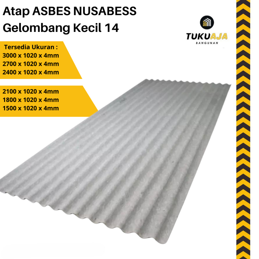 Jual Atap Asbes Gelombang Kecil 14 Djabesmen Esbes Atap Rumah Papan Asbes Nusabess Shopee