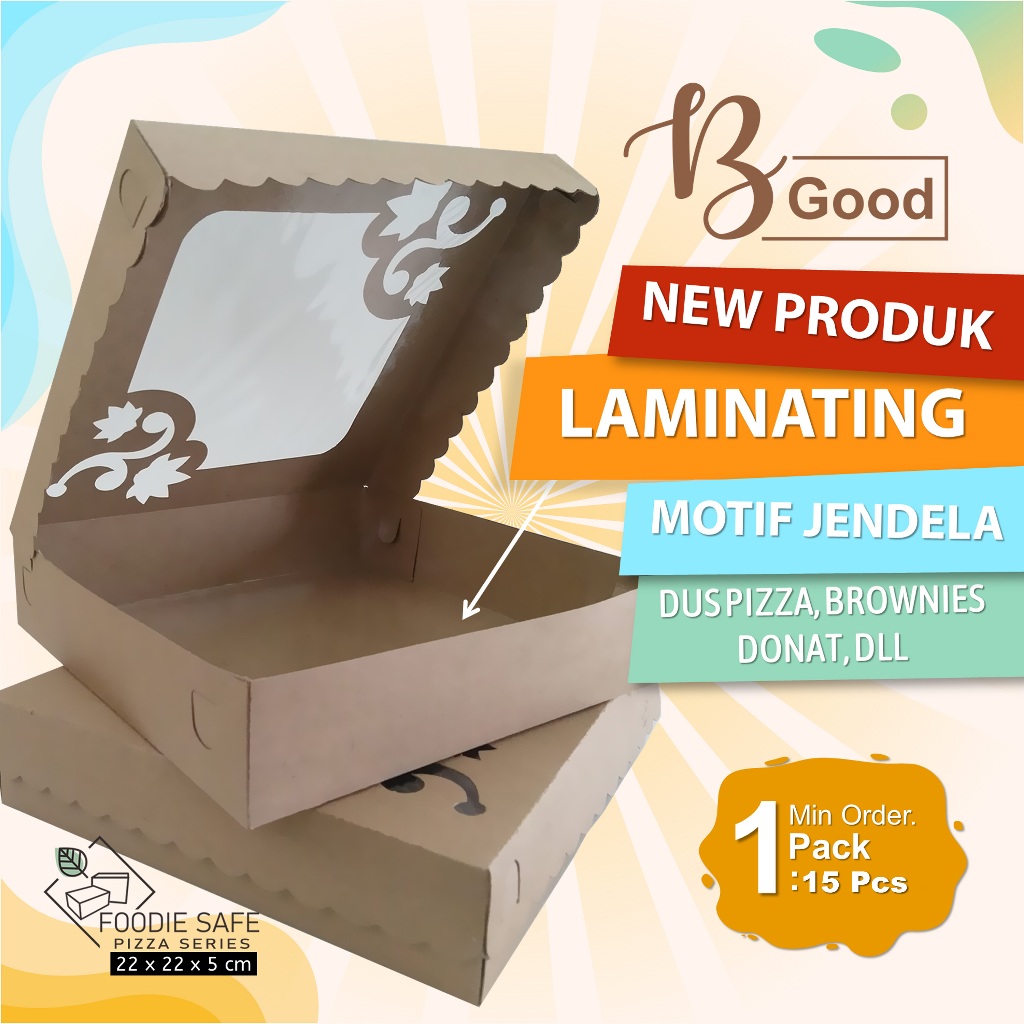 Jual Kotak Kue 22x22x5 B-good Lmt Jendela / Box Fudgy Brownies, Box ...
