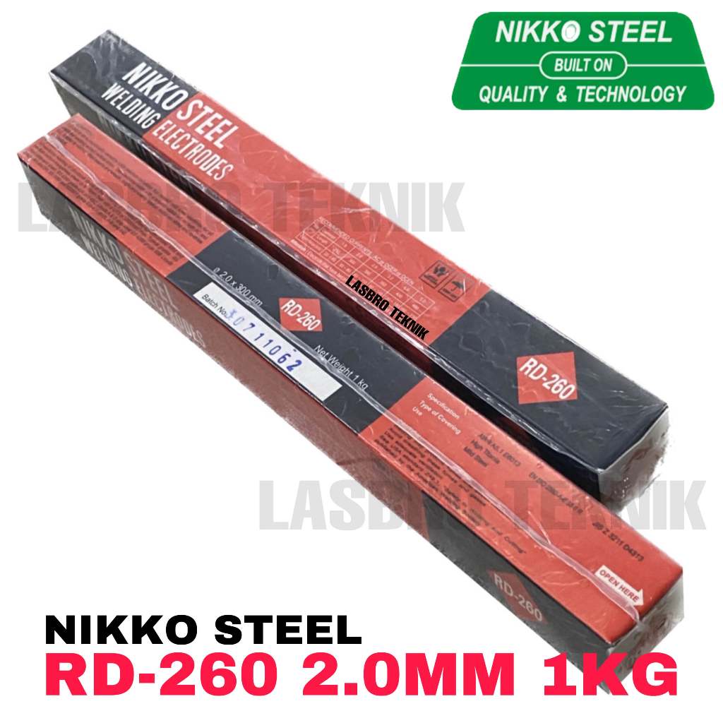 Jual Kawat Las RD-260 2mm E6013 NIKKO STEEL 6013 RD260 2mm 1KG | Shopee ...