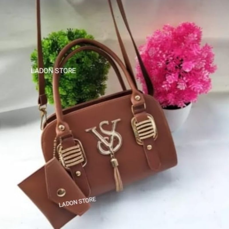 Jual LADON STORE - Tas Selempang Bahu Wanita Free Gantungan Dompet Mini ...