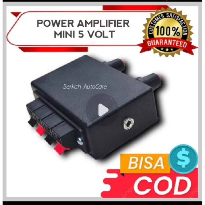 Jual power ampli mini 5 volt 2 pontensio(free kabel auxx) | Shopee ...