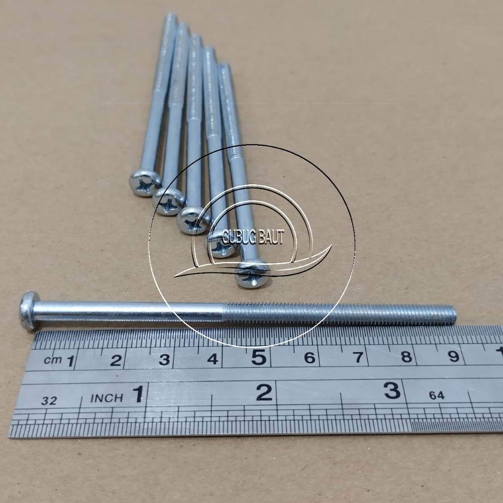 Jual BAUT JP M5 X 90 PAN HEAD SEKRUP M5X90 PANJANG 9CM 9 CM BAUD 8 5X90 ...