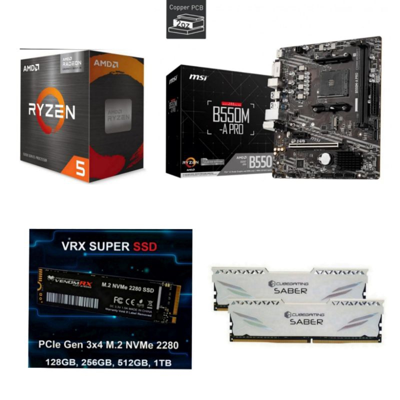 Jual Paket Processor Gaming AMD RYZEN 5 5600X RAM DDR4 16GB / 32GB NVME ...