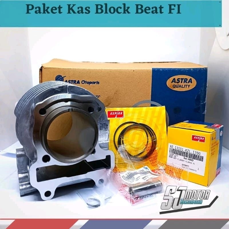 Jual Paket Kas Block Blok Set Piston ASPIRA (KZL) Beat FI Scoopy FI ...