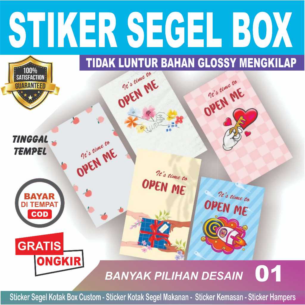 Jual STIKER SEGEL BOX / STICKER KOTAK KEMASAN / LABEL HAMPERS BISA ...
