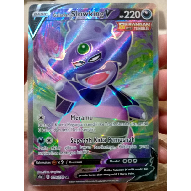 Jual KARTU POKEMON GALARIAN SLOWKING V SR INDONESIA HOLO | Shopee Indonesia